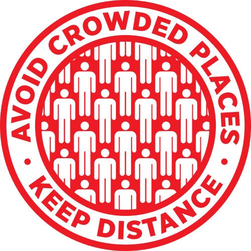 Social distancing signage or floor sticker Vector Image