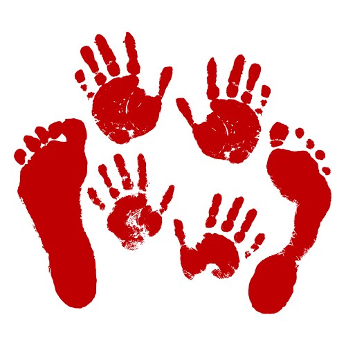 Handprint Murder Print Vector Images (89)