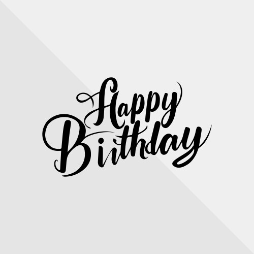 Handwritten happy birthday calligraphy design Vector Image