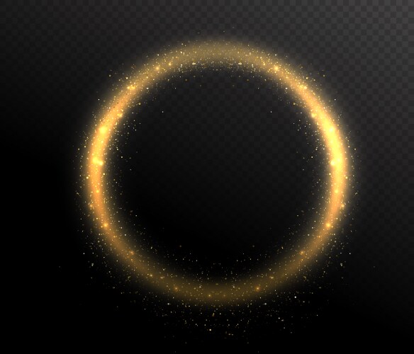 Light white circle glow effect shine sphere ring Vector Image