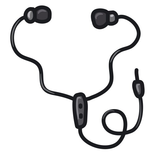 Earbuds - earphone icon design template Royalty Free Vector