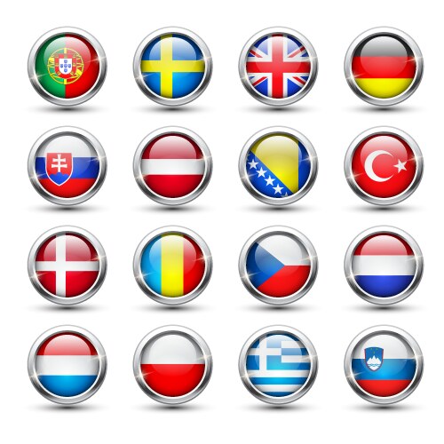 Language flag icons Royalty Free Vector Image - VectorStock