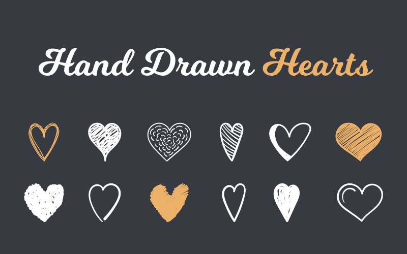 Hand drawn objects Royalty Free Vector Image - VectorStock