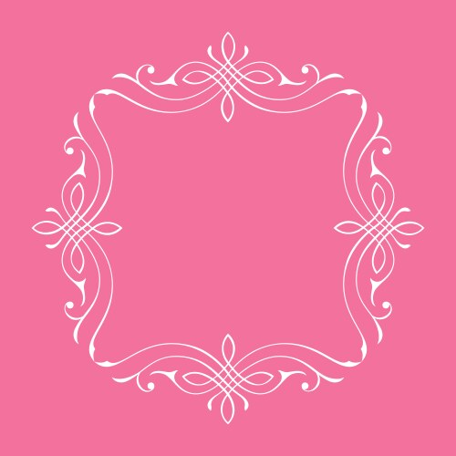 Elegant Script Border Frame Royalty Free Vector Image