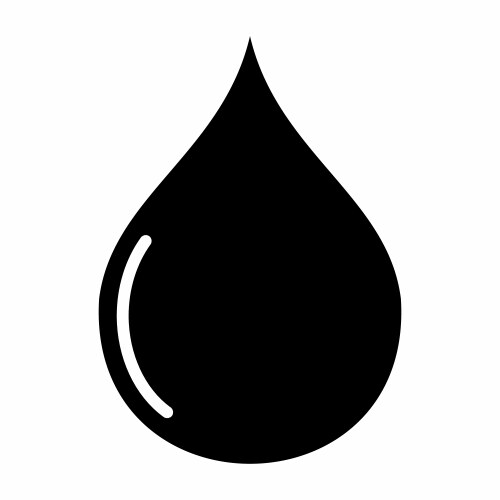 Drop of oil with molecules hydrocarbons Royalty Free Vector