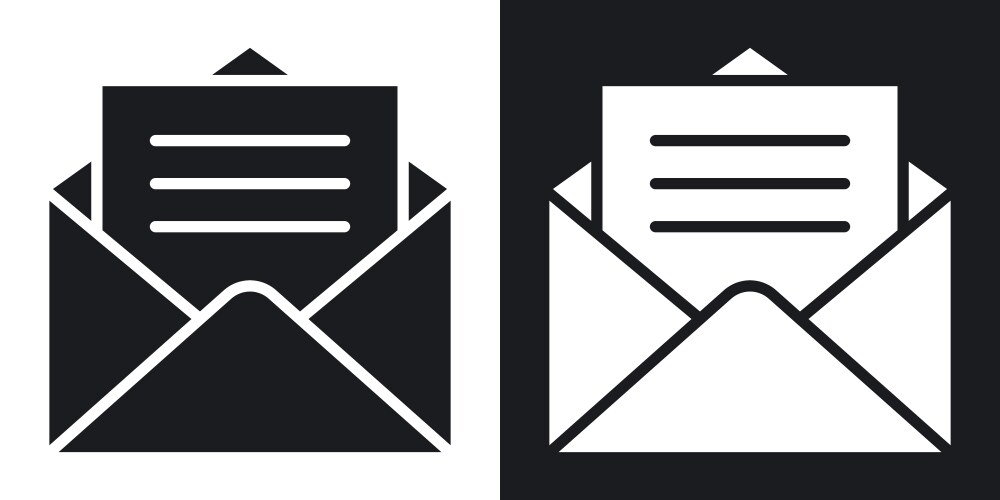 Open envelope icon Royalty Free Vector Image - VectorStock