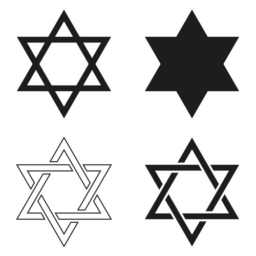 Star of david Royalty Free Vector Image - VectorStock