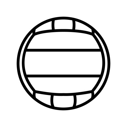 Volley ball line logo icon image Royalty Free Vector Image