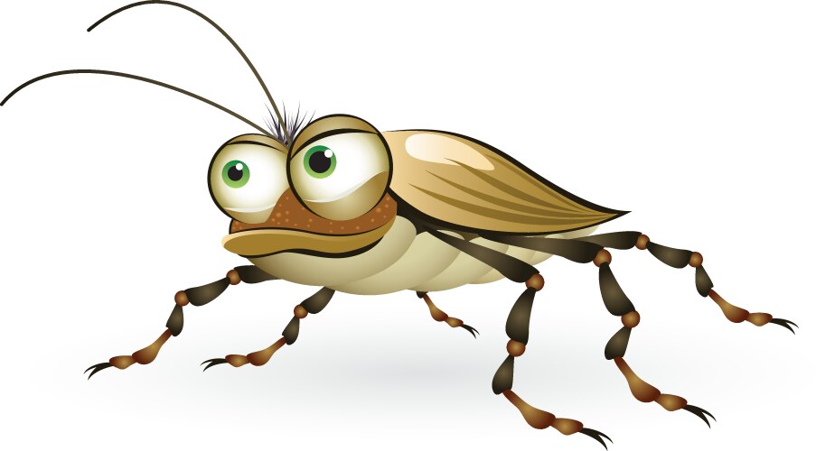 Cute stag beetle cartoon posing Royalty Free Vector Image