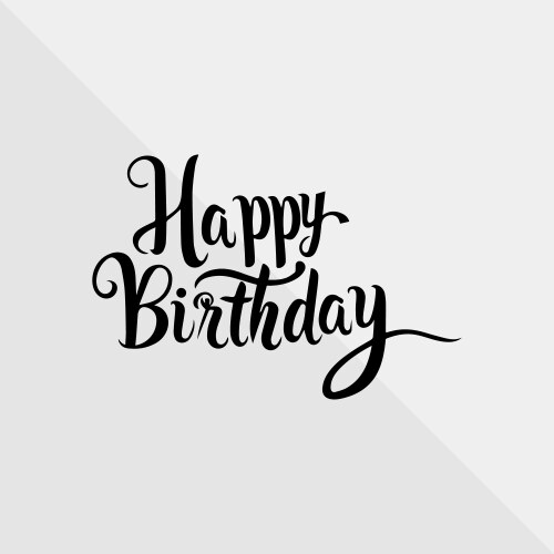 Handwritten happy birthday calligraphy design Vector Image