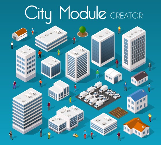 Modern city Royalty Free Vector Image - VectorStock