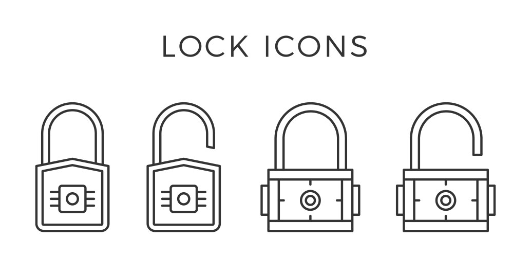 Dvd icon collection of outline thin line symbol Vector Image