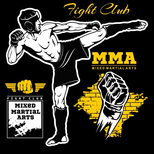 Mma fighter gorilla Royalty Free Vector Image - VectorStock