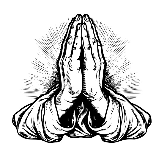 Prayer Sketch Praying Hands Vector Images (over 990)