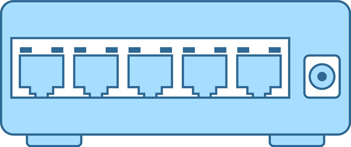 Ethernet switch icon Royalty Free Vector Image