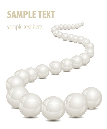 Realistic different colors pearls set round Vector Image