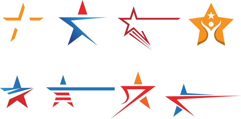 Star brand logo template design Royalty Free Vector Image