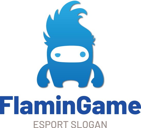 Blue bird cartoon logo Royalty Free Vector Image