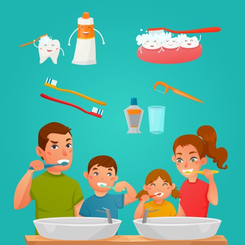 Seamless background with symbols of teeth Vector Image