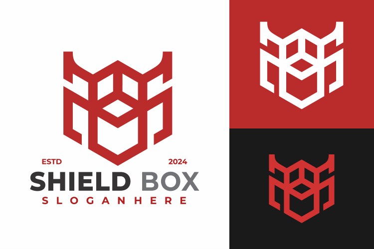 Letter m shield crown logo design symbol icon Vector Image