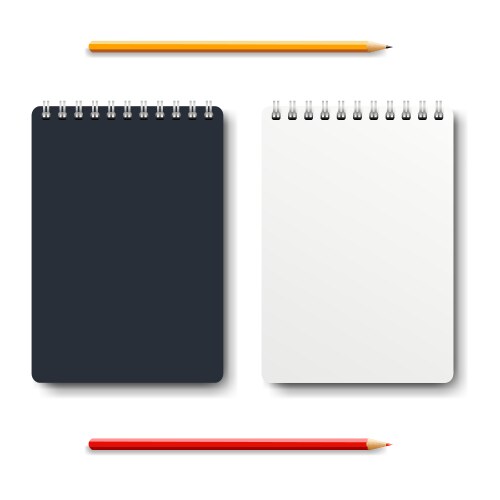 Notebook school supply with pencil Royalty Free Vector Image