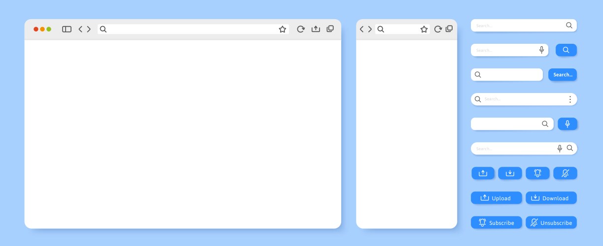 Browser window realistic blank Royalty Free Vector Image
