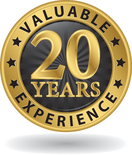 30 years experience badge Royalty Free Vector Image