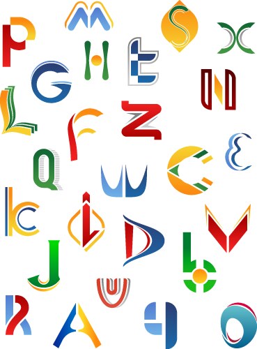Small letters of the alphabet Royalty Free Vector Image