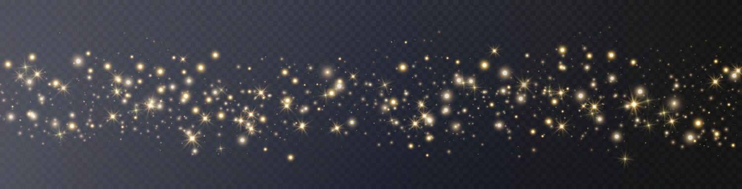 Gold glittering dots particles stars magic Vector Image