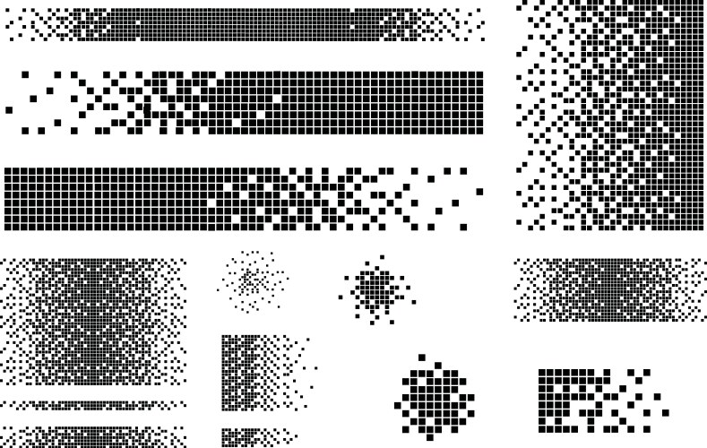 Dissolved filled square Royalty Free Vector Image