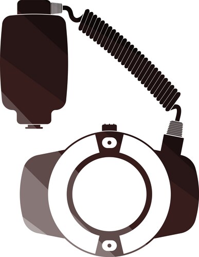 Icon of portable circle macro flash Royalty Free Vector