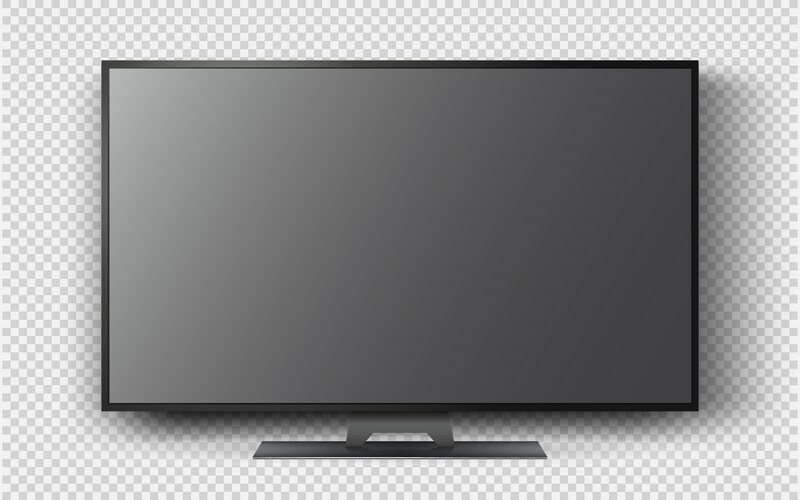 Smart tv mockup blank television screen Royalty Free Vector