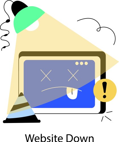 Website crash Royalty Free Vector Image - VectorStock