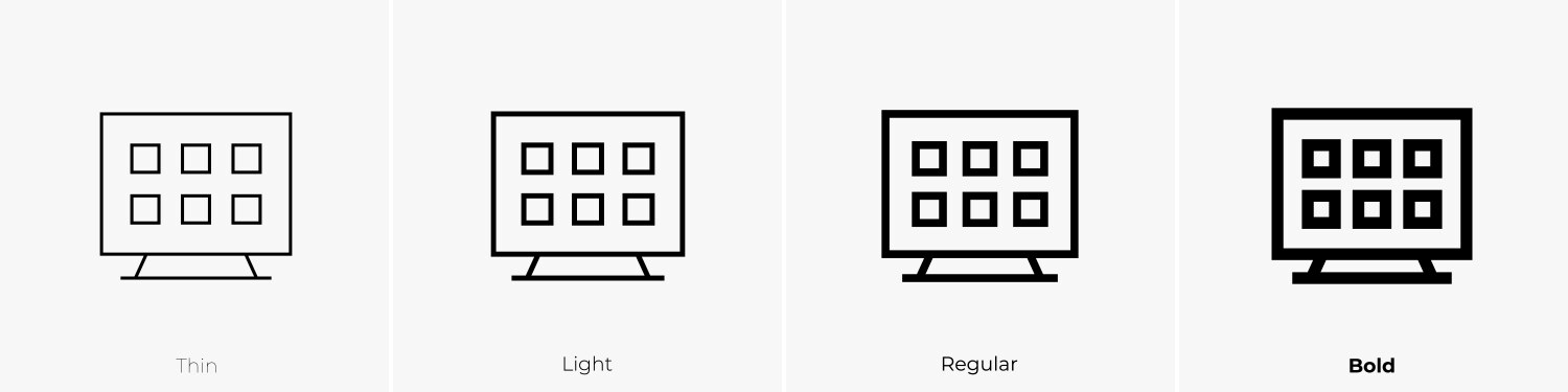 Blogger icon thin light regular and bold style Vector Image