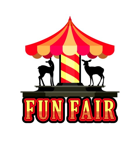 Rocket ride at fun fair on white background Vector Image