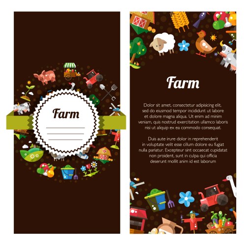 Maximising farm output blue brochure template Vector Image