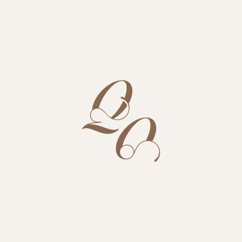 Initial monogram logo wedding concept design Vector Image