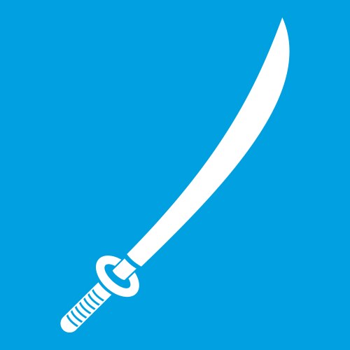 Japanese katana icon simple style Royalty Free Vector Image