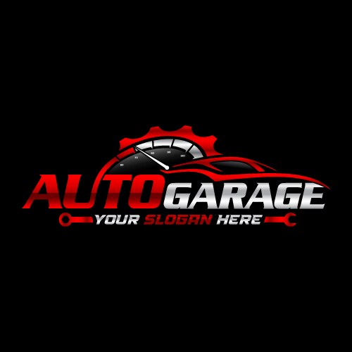 Auto repair and garage logo design template Vector Image