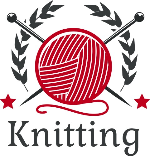 Knitting heart Royalty Free Vector Image - VectorStock