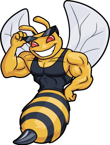 Cartoon bee Royalty Free Vector Image - VectorStock