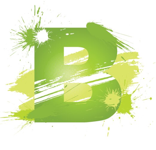 Gradient splashes font Royalty Free Vector Image