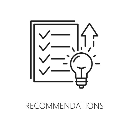 Recommendations concept icon Royalty Free Vector Image
