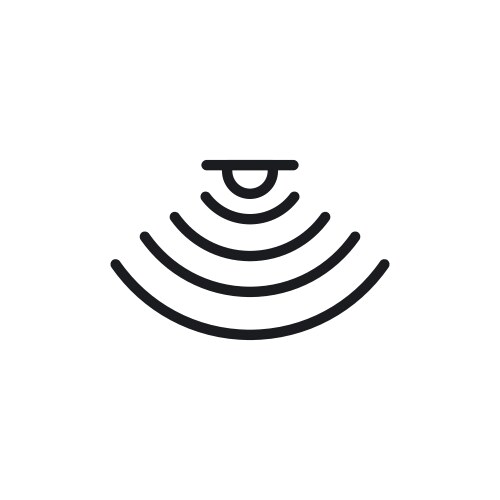 Sensor icon set security motion detector Vector Image