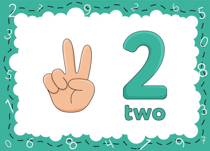 Children educational cards with numbers Royalty Free Vector