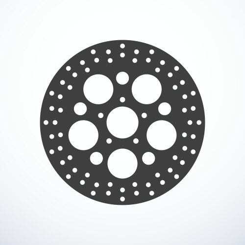 Motorcycle brake disc isolated Royalty Free Vector Image
