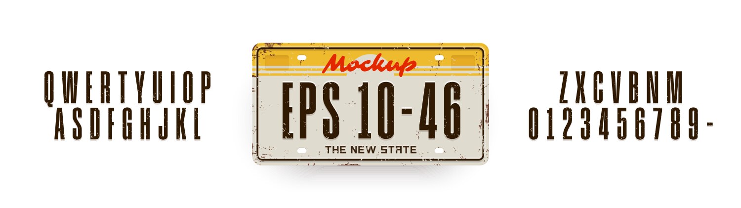 Car Number Plate Template Vector Images (over 120)