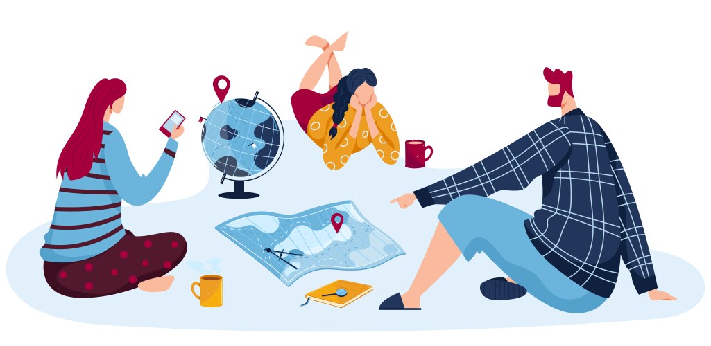 Travel plan Royalty Free Vector Image - VectorStock