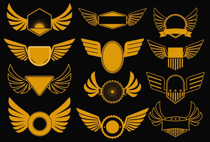 Gold Wings Vector Images (over 22,000)
