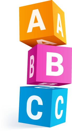 Abc blocks Royalty Free Vector Image - VectorStock